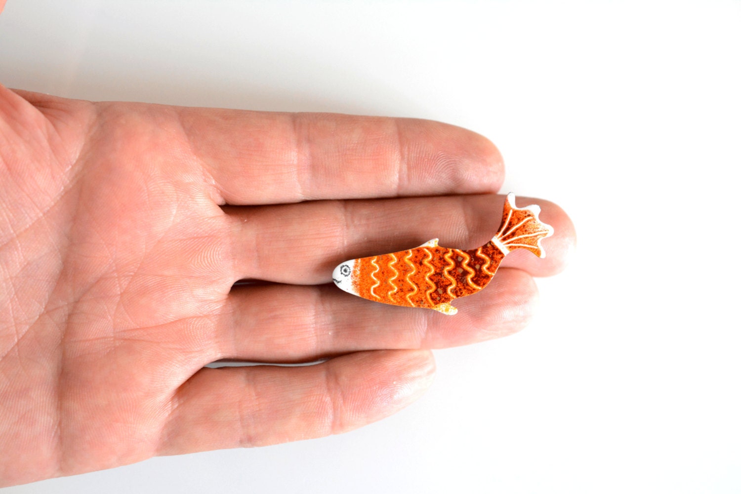 Red Fish Brooch Fish Pin Fish Badge Enamel Pin Enamel | Etsy