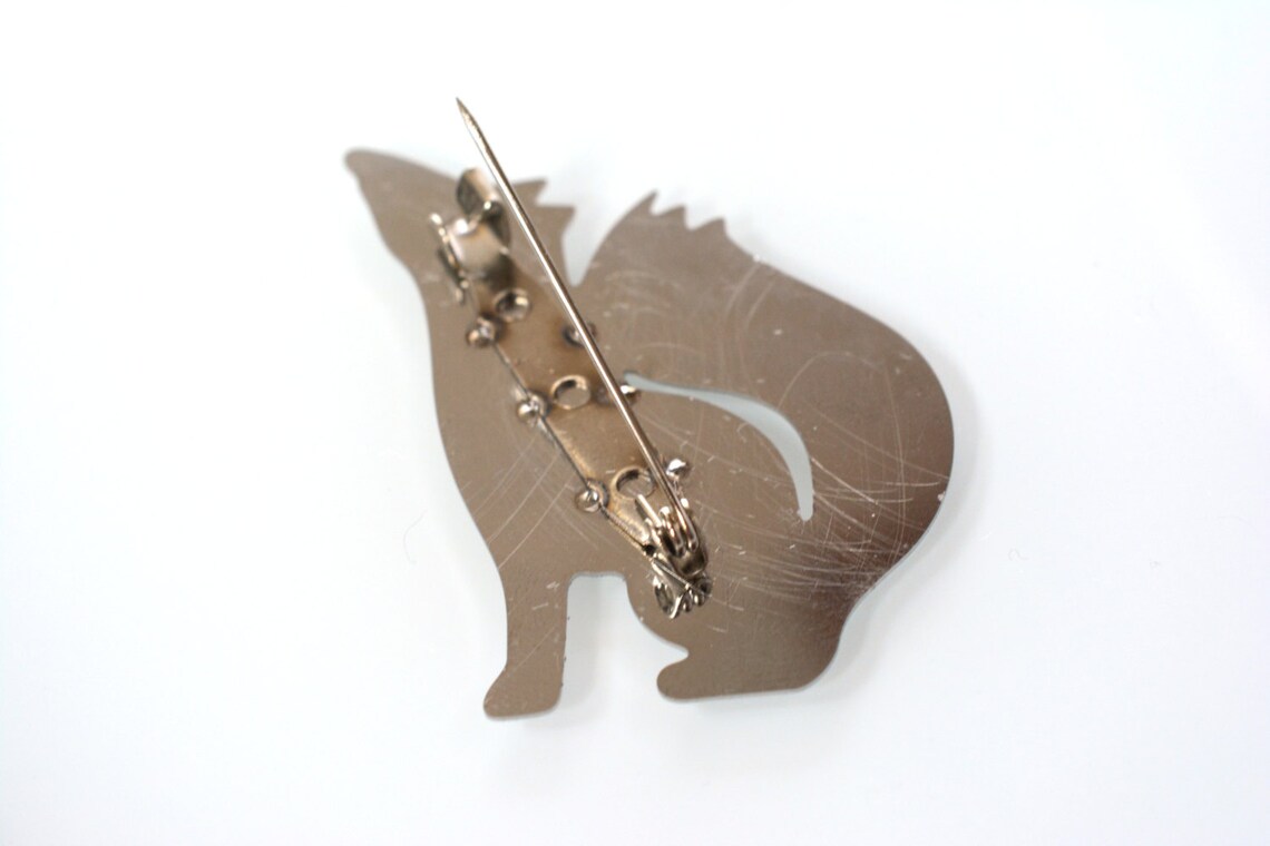 Enamel Fox Pin Stainless Steel Pin Animal Pin Fox Brooch - Etsy