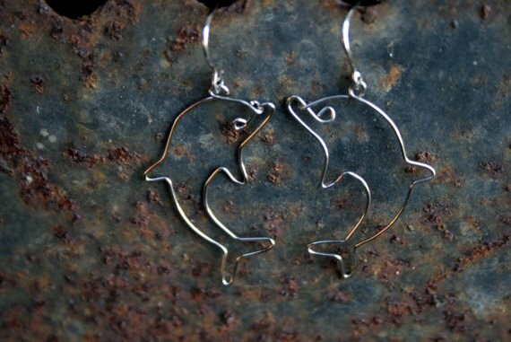 Original Wire Wrapped Dog Earrings for Dog Lovers, Wired Animals ...