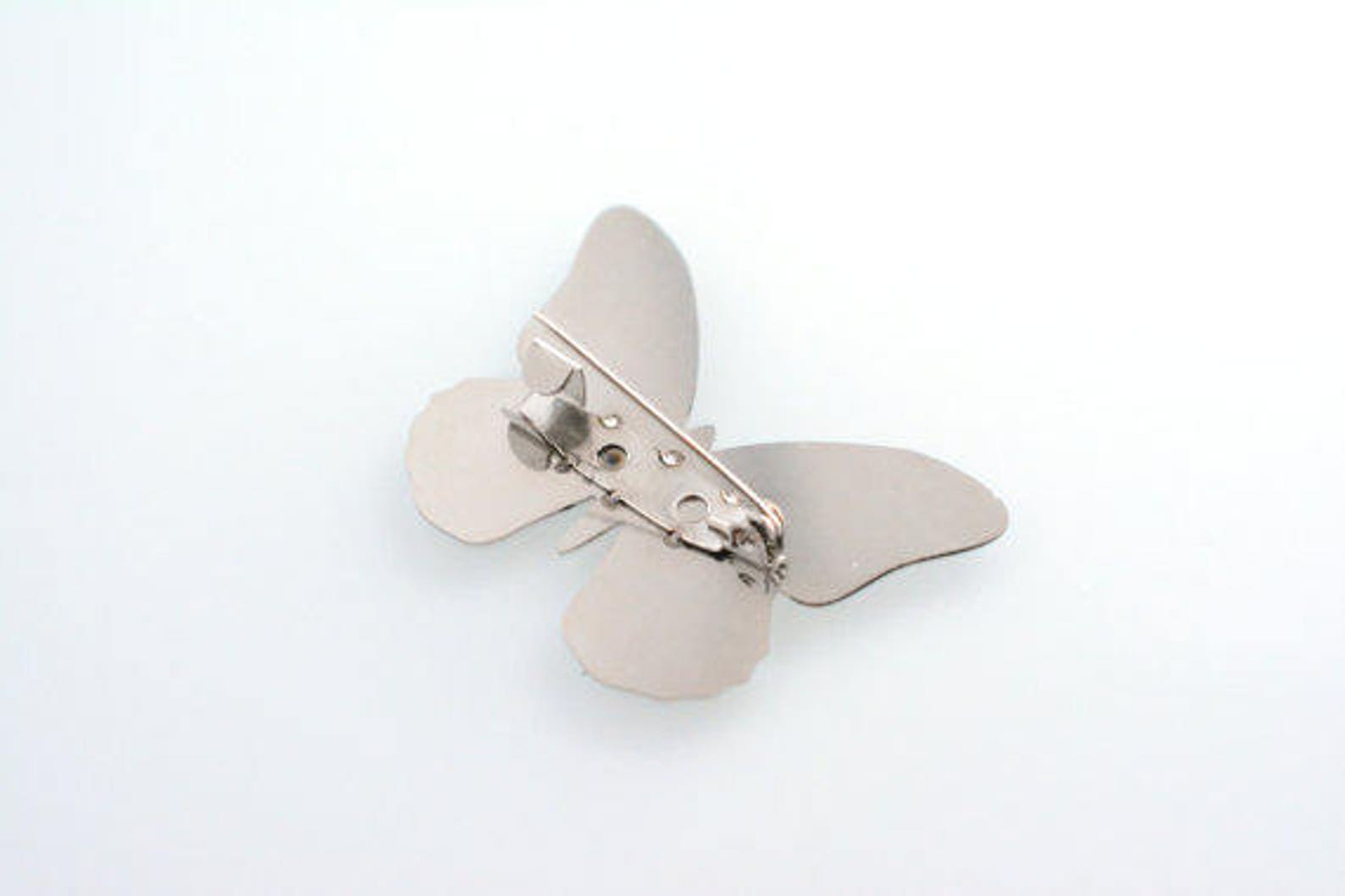 Blue Butterfly Pin Handpainted Enameled Stainless Steel | Etsy