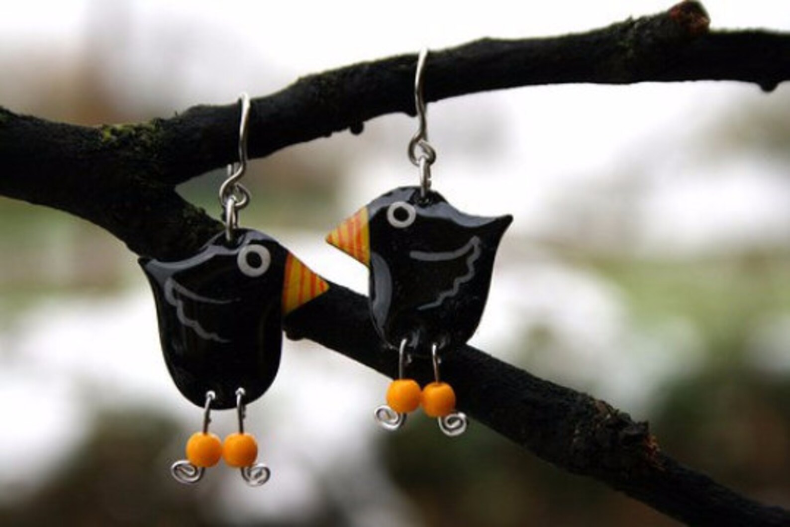 Funny Silly Earrings Handpainted Enameled Stainless Steel - Etsy