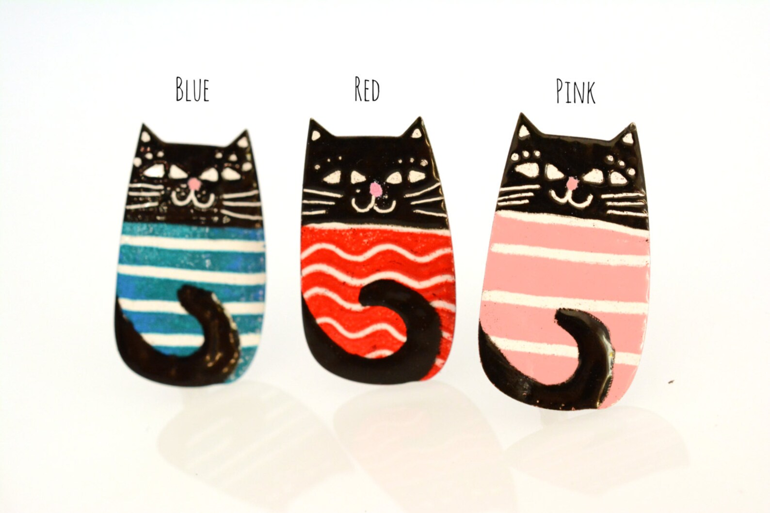 Enamel Cat Brooch Enamel Pin Cat Jewelry Animal Jewelry - Etsy