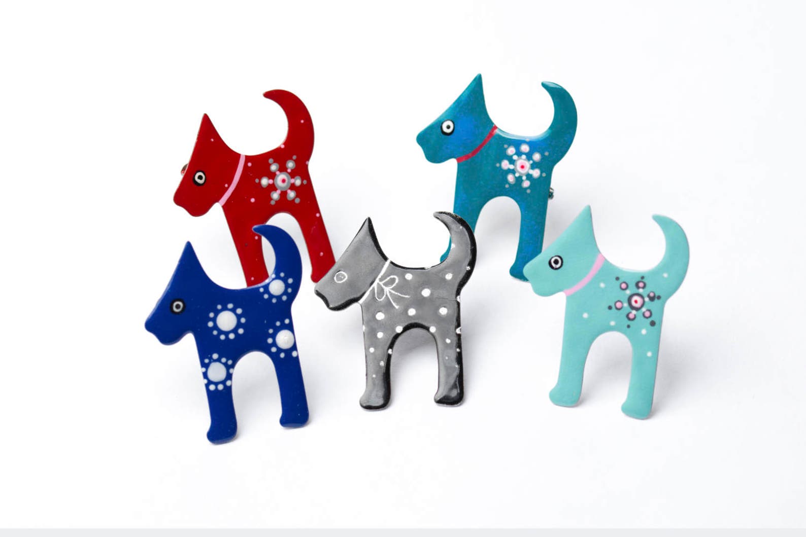 Hand Painted Dog Pin Enamel Brooch Animal Pin Dog Badge - Etsy