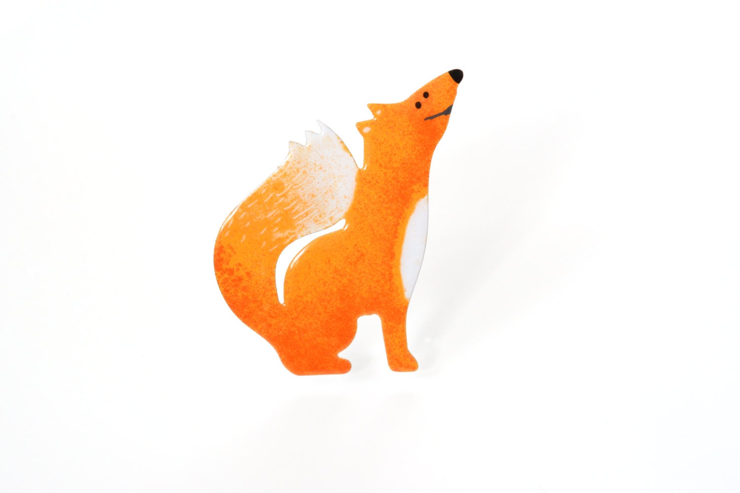 Enamel Fox Pin Stainless Steel Pin Animal Pin Fox Brooch | Etsy