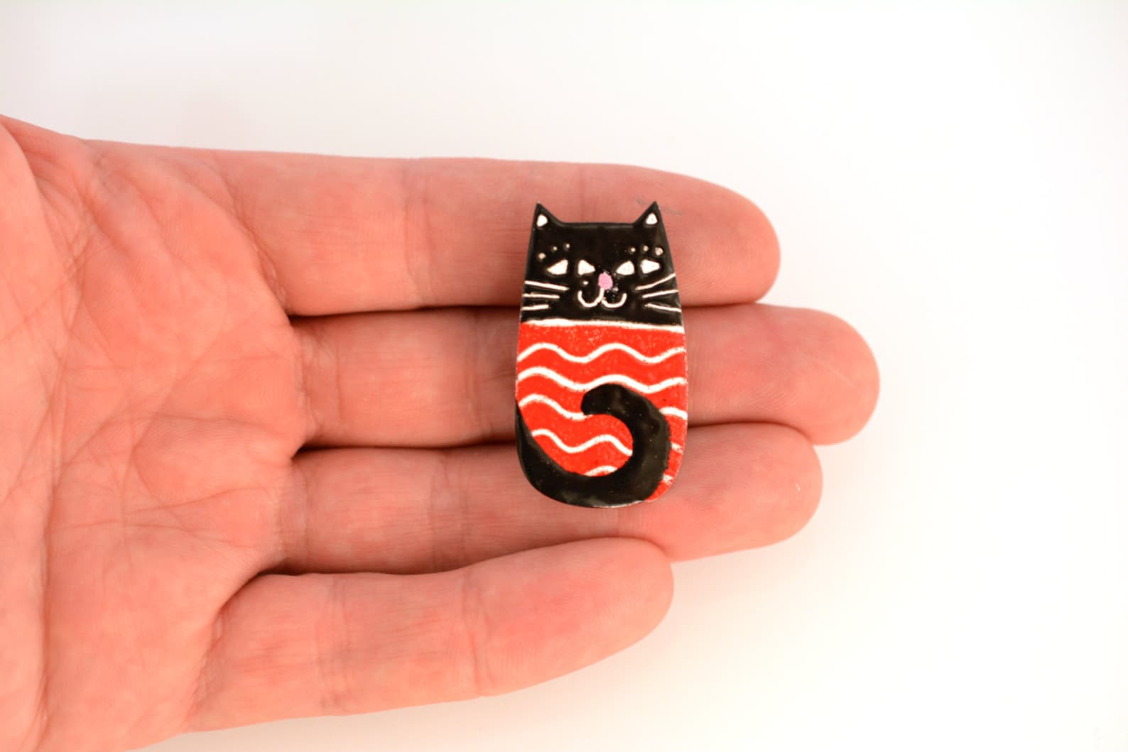 Enamel Cat Brooch Enamel Pin Cat Jewelry Animal Jewelry - Etsy