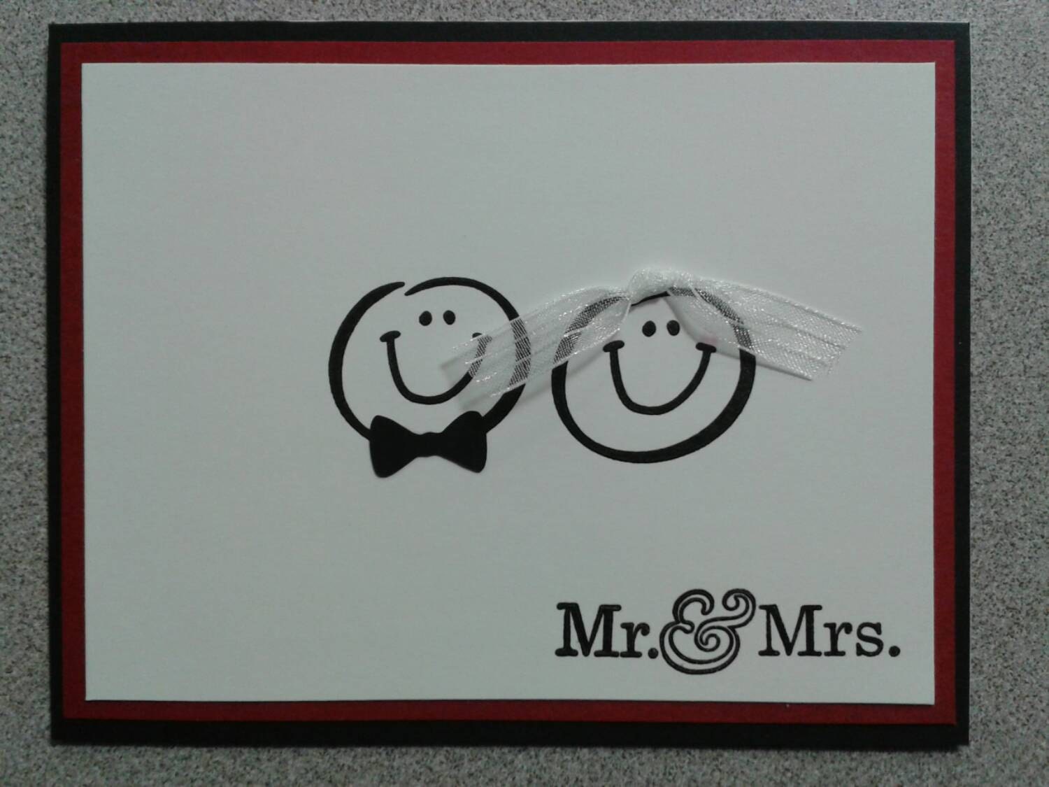 Handmade Smiley Bride and Groom Wedding Greeting Card - Etsy