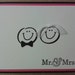 Handmade Smiley Bride and Groom Wedding Greeting Card "mr. & Mrs." - Etsy