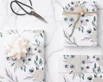 Botanical Wrapping Paper / 12 Sheets | Etsy