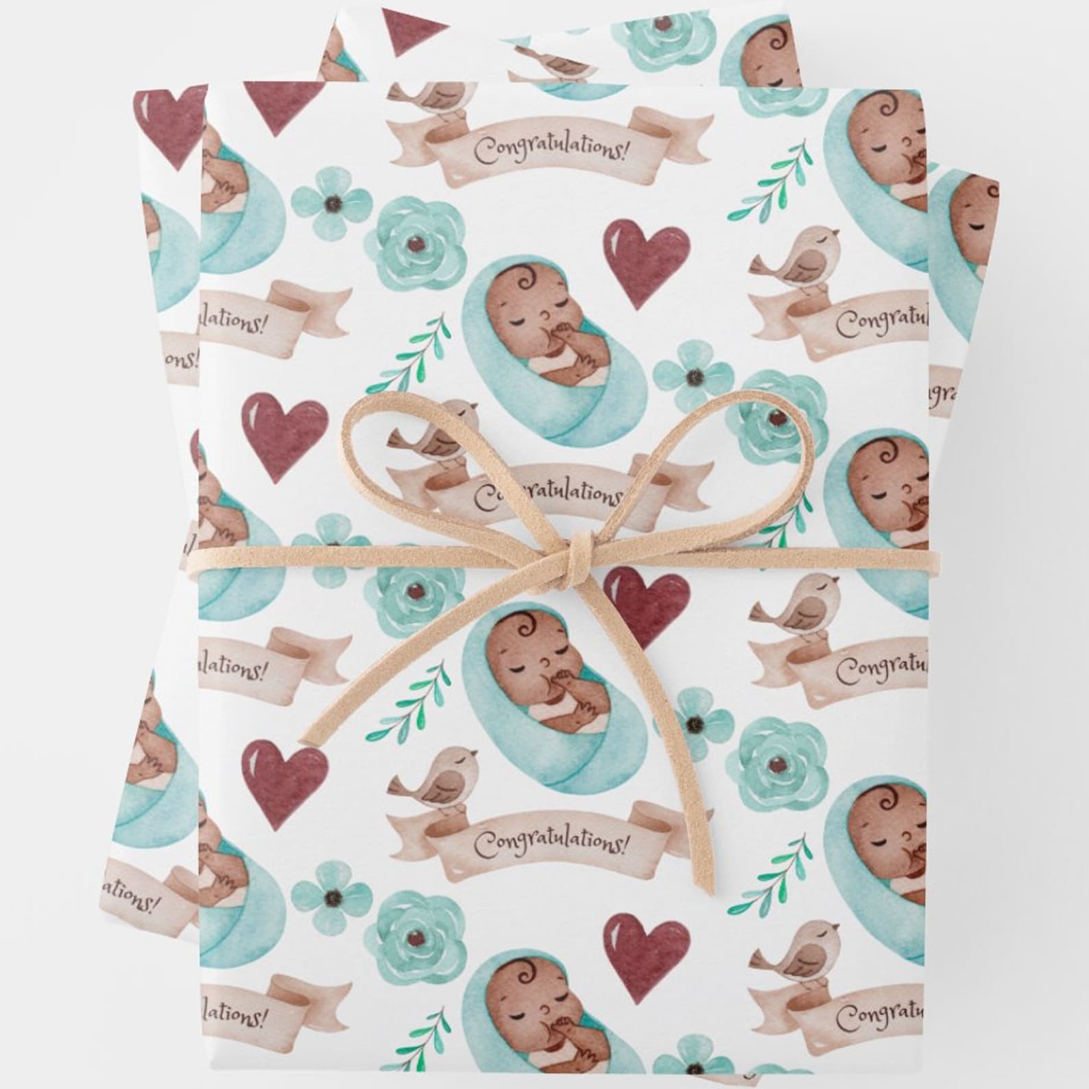 Set of 3 New Baby Boy Wrapping Paper Sheets | Etsy