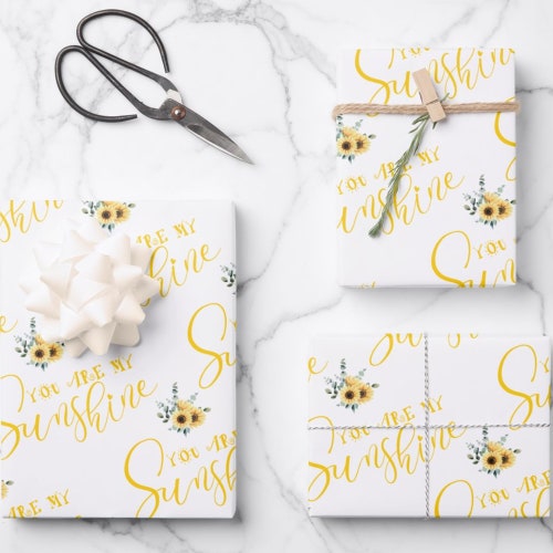 You Are My Sunshine Wrapping Paper Sheets - Etsy