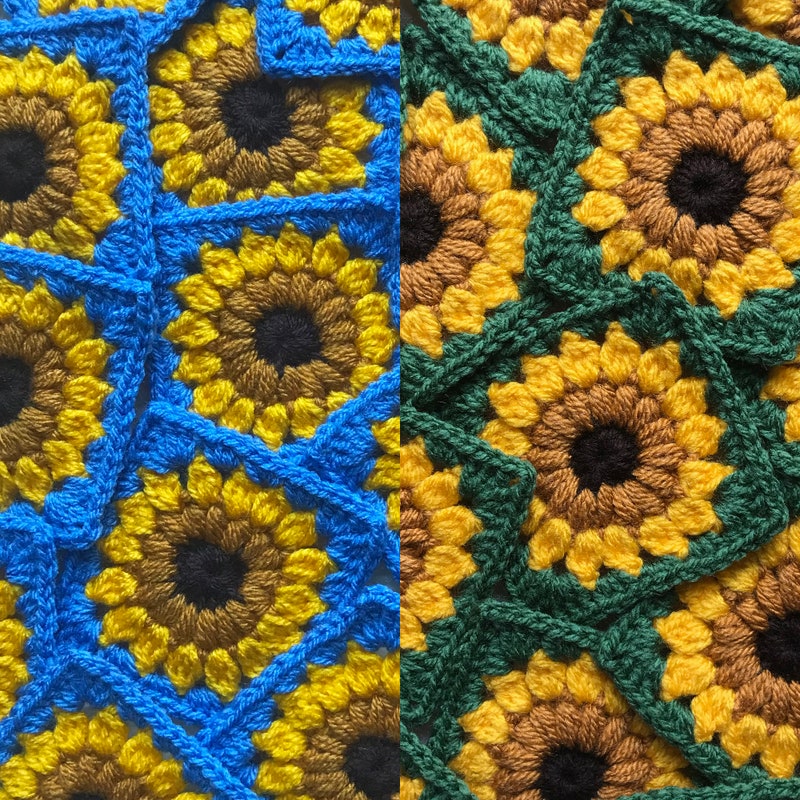 Granny Square Sun Burst - Etsy