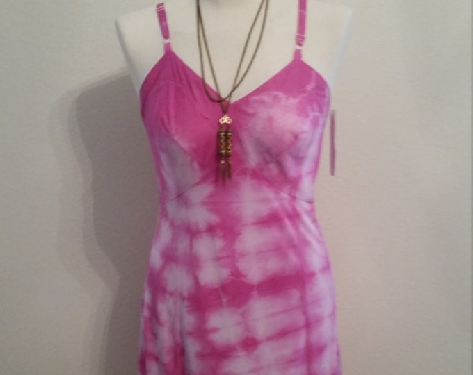 Dye4me Collection Tie Dyed Slip Dress, Pinks, Vintage Slip, Size 34 ...