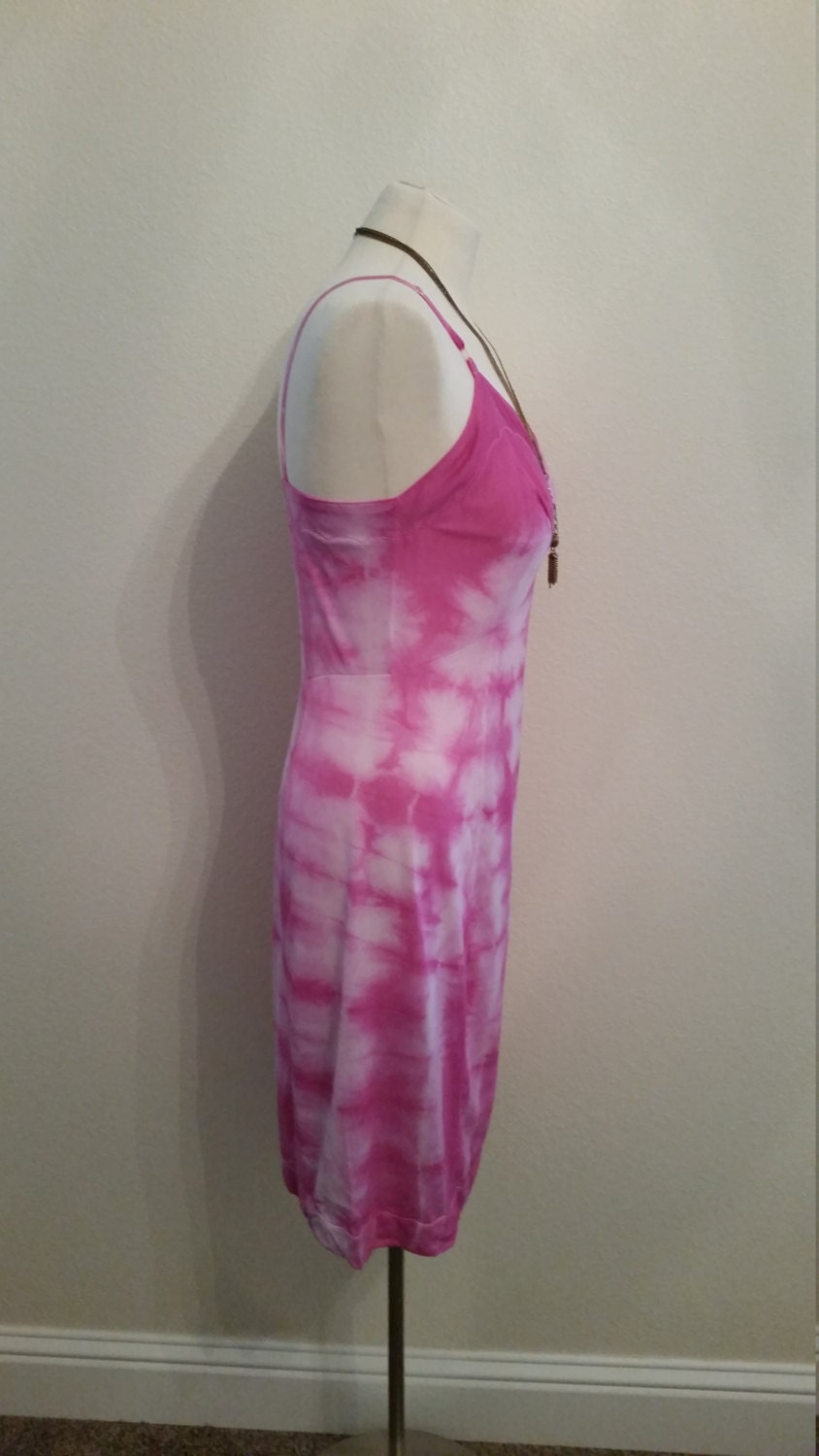 Dye4me Collection Tie Dyed Slip Dress, Pinks, Vintage Slip, Size 34 ...