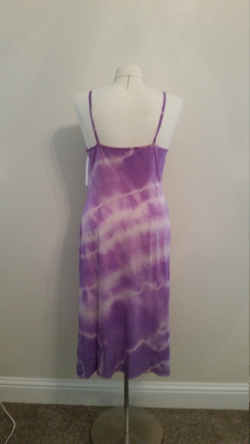 Dye4me Collection Tie Dyed Slip Dress Purples Size - Etsy