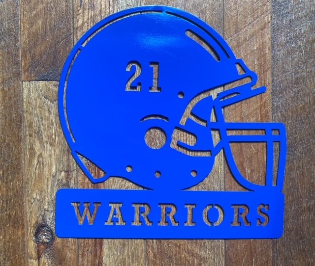 Metal Football Helmet in Your School Colors / Team / Custom Order - Etsy