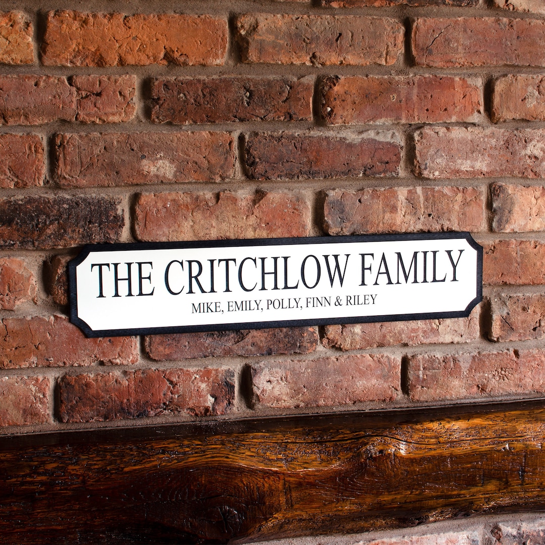 Personalised Family Street Sign. Indoor or Outdoor Use, Waterproof Home ...