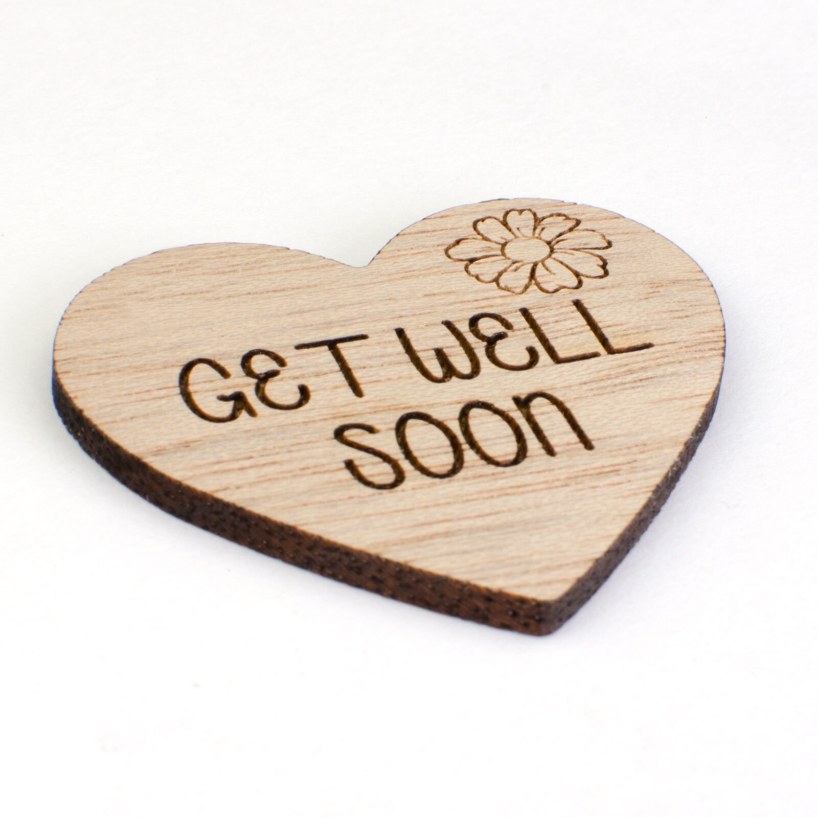 Get Well Soon Wooden Heart Token Little Pocket Hug Miss You | Etsy