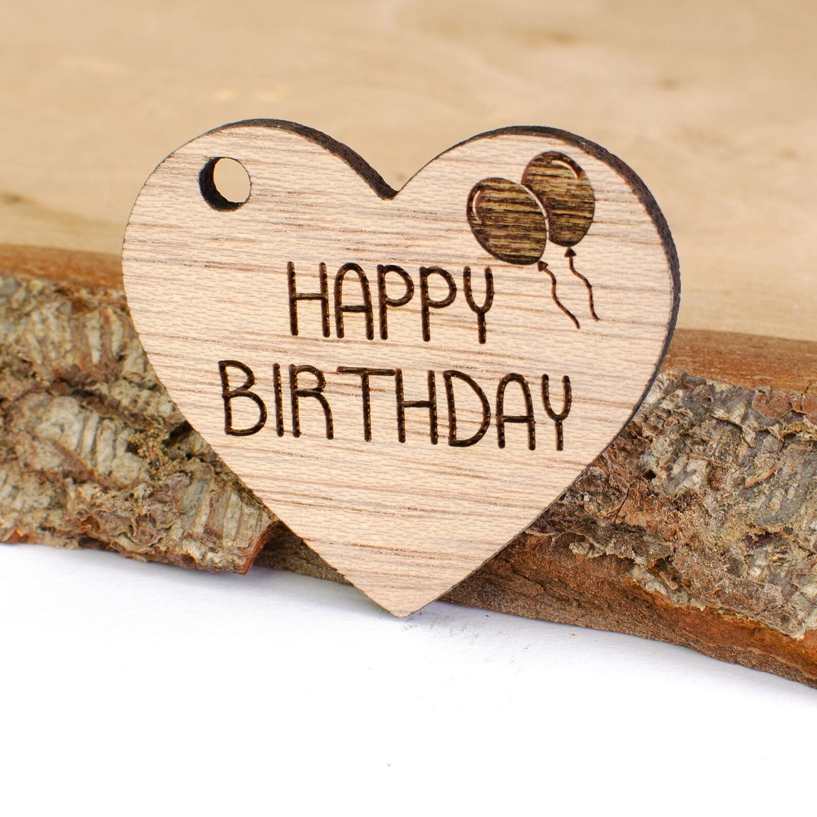 Happy Birthday Wooden Heart Token Little Pocket Hug Miss - Etsy