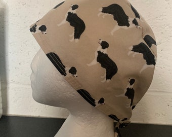 Border Collie Dog Print Scrub Cap - Etsy