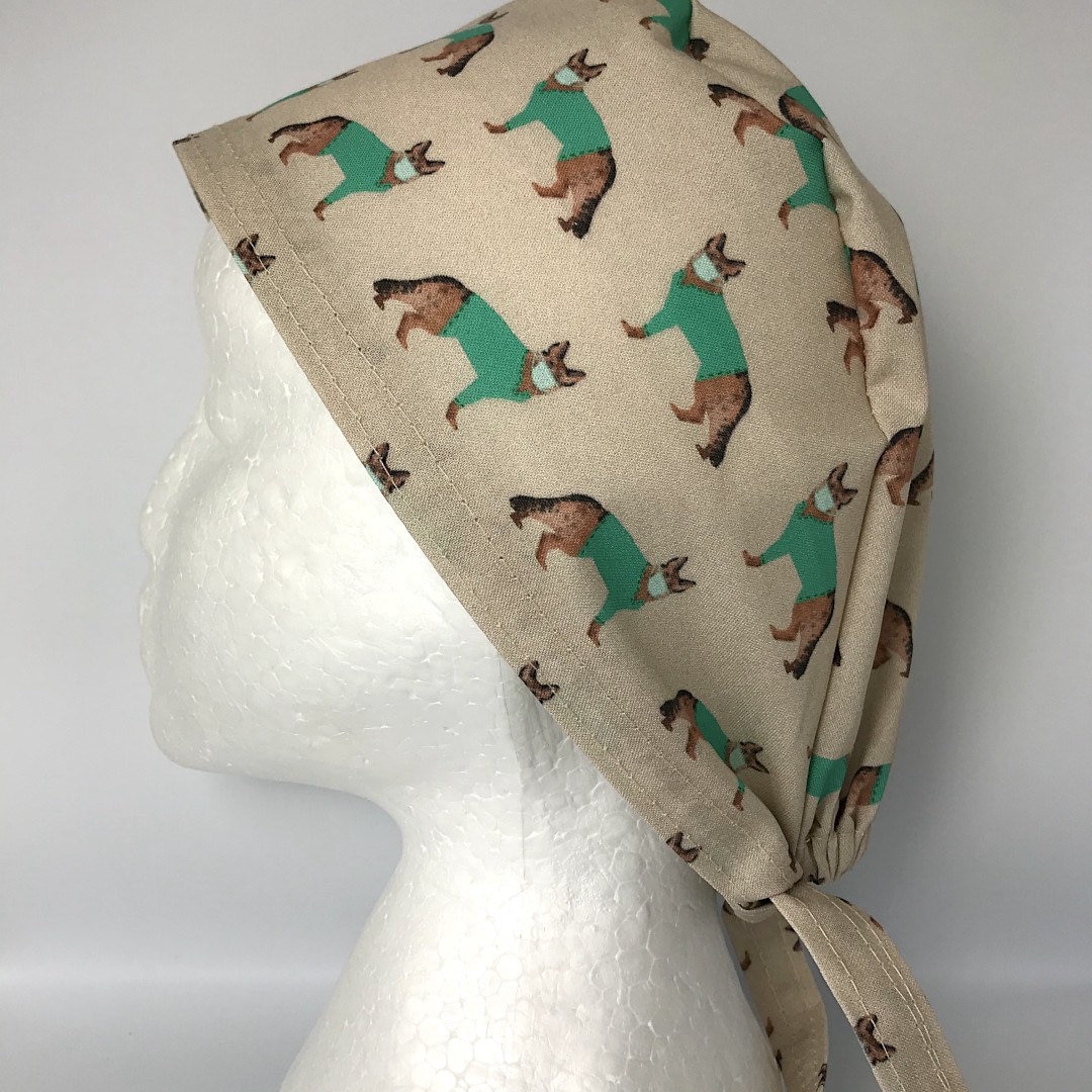 Scrub Cap German Shepherd Dog Print - Etsy