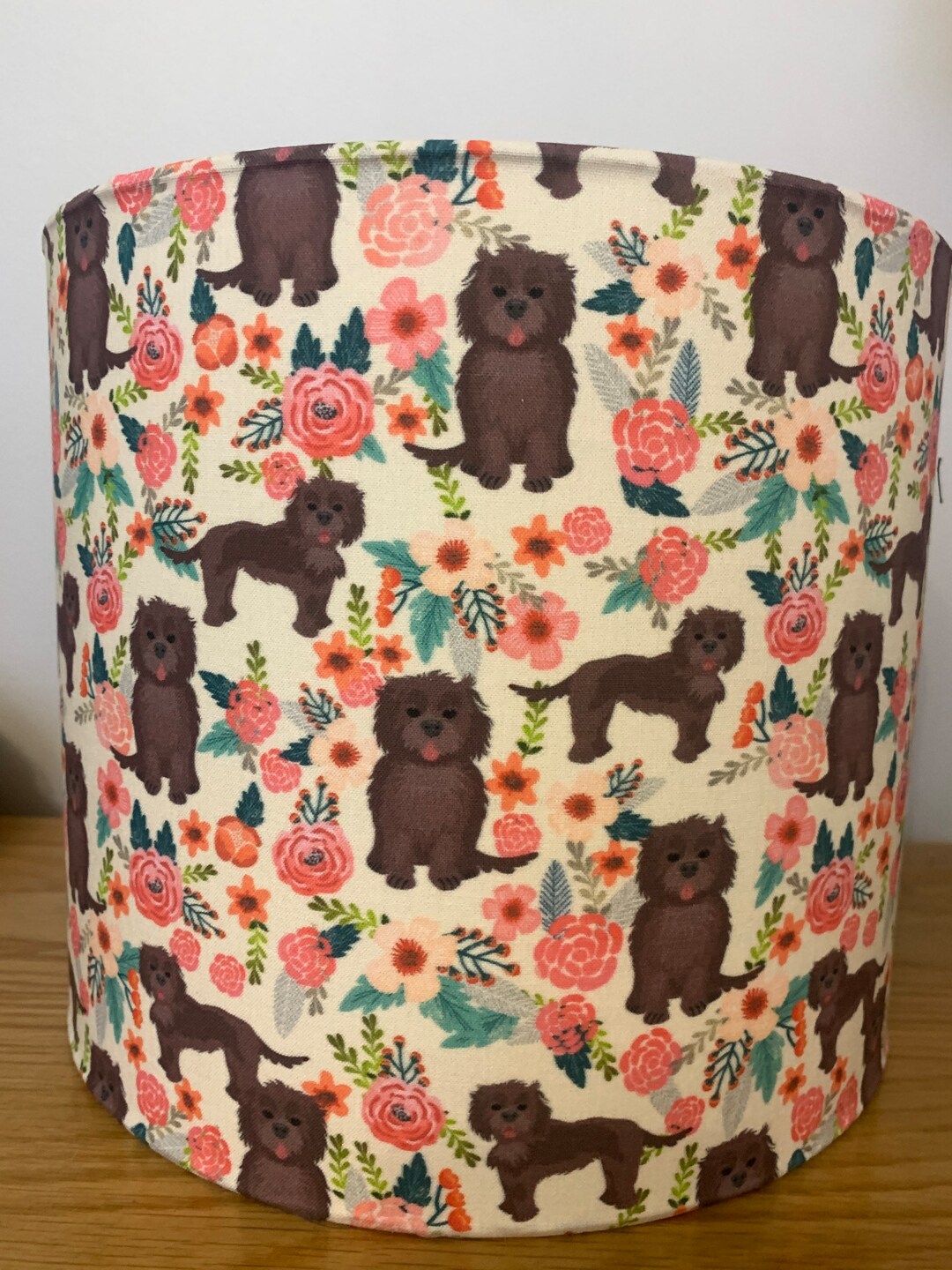 Cockapoo Dog Print Fabric Lampshade - Etsy