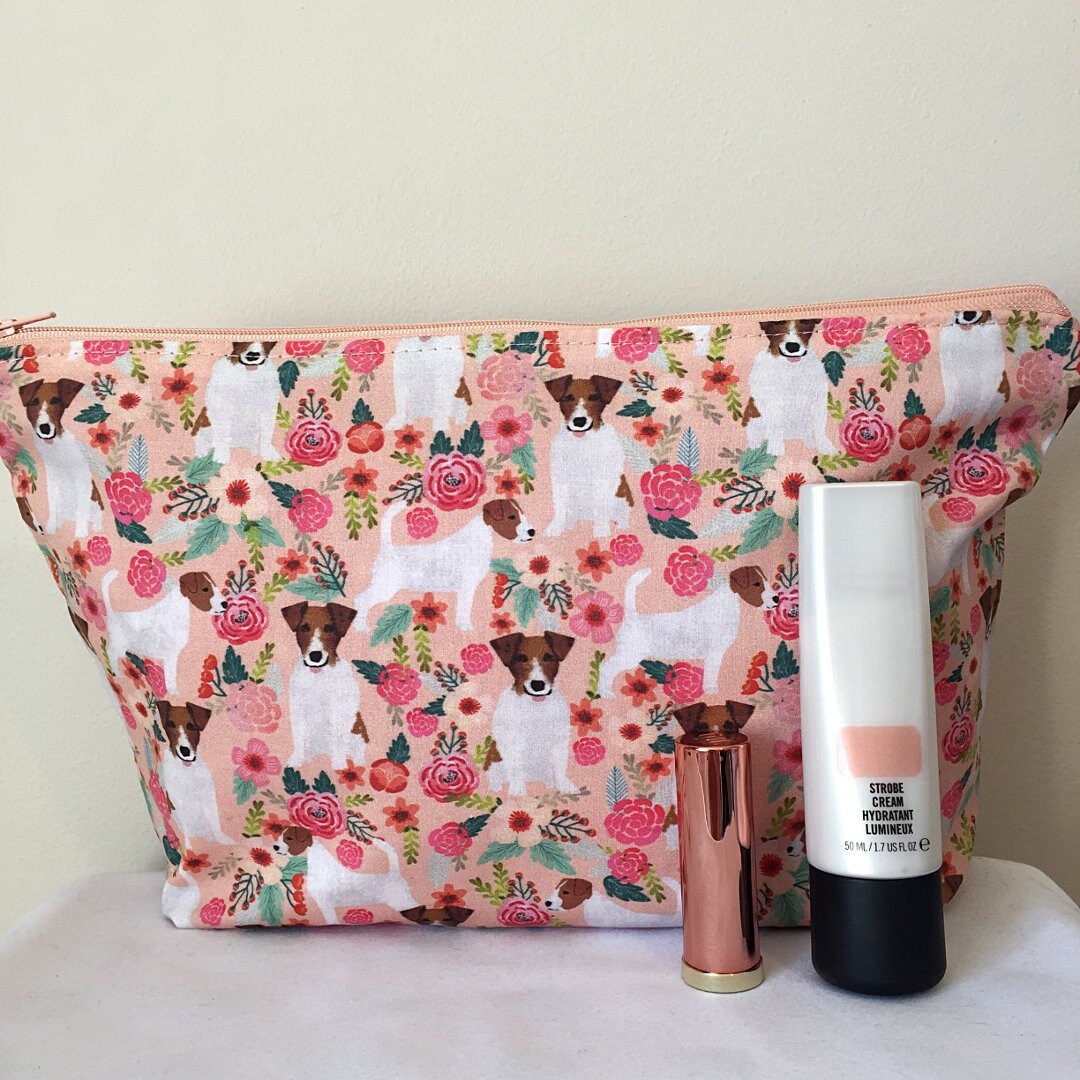 Jack Russell Dog Print Makeup/cosmetic Bag - Etsy