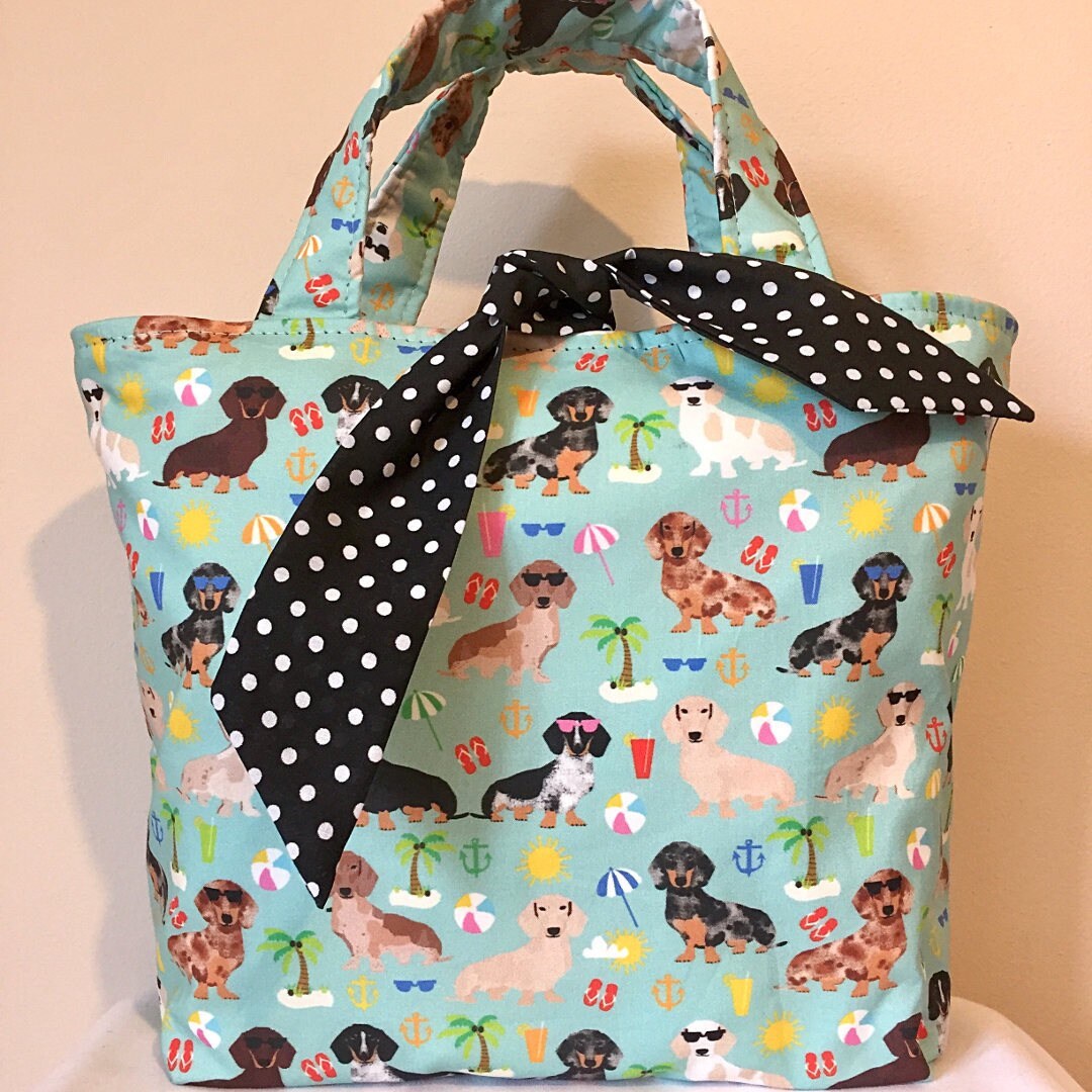 Dachshund Dog Print Handbag - Etsy UK