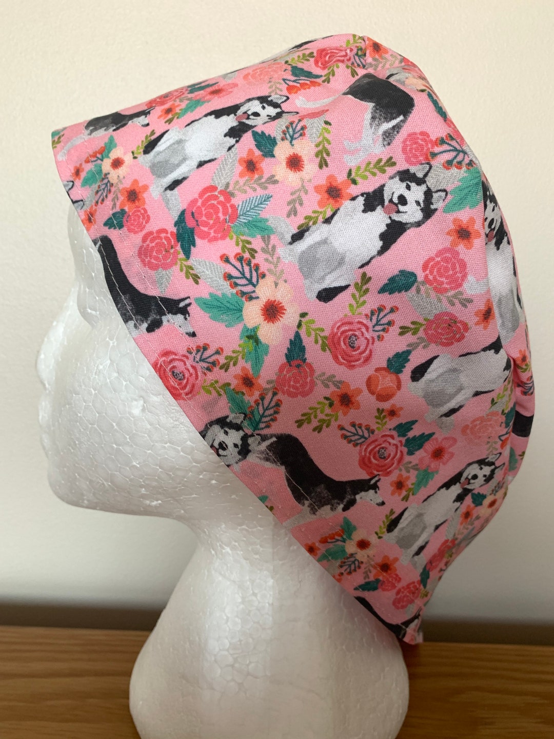 Siberian Husky Dog Print Scrub Cap - Etsy