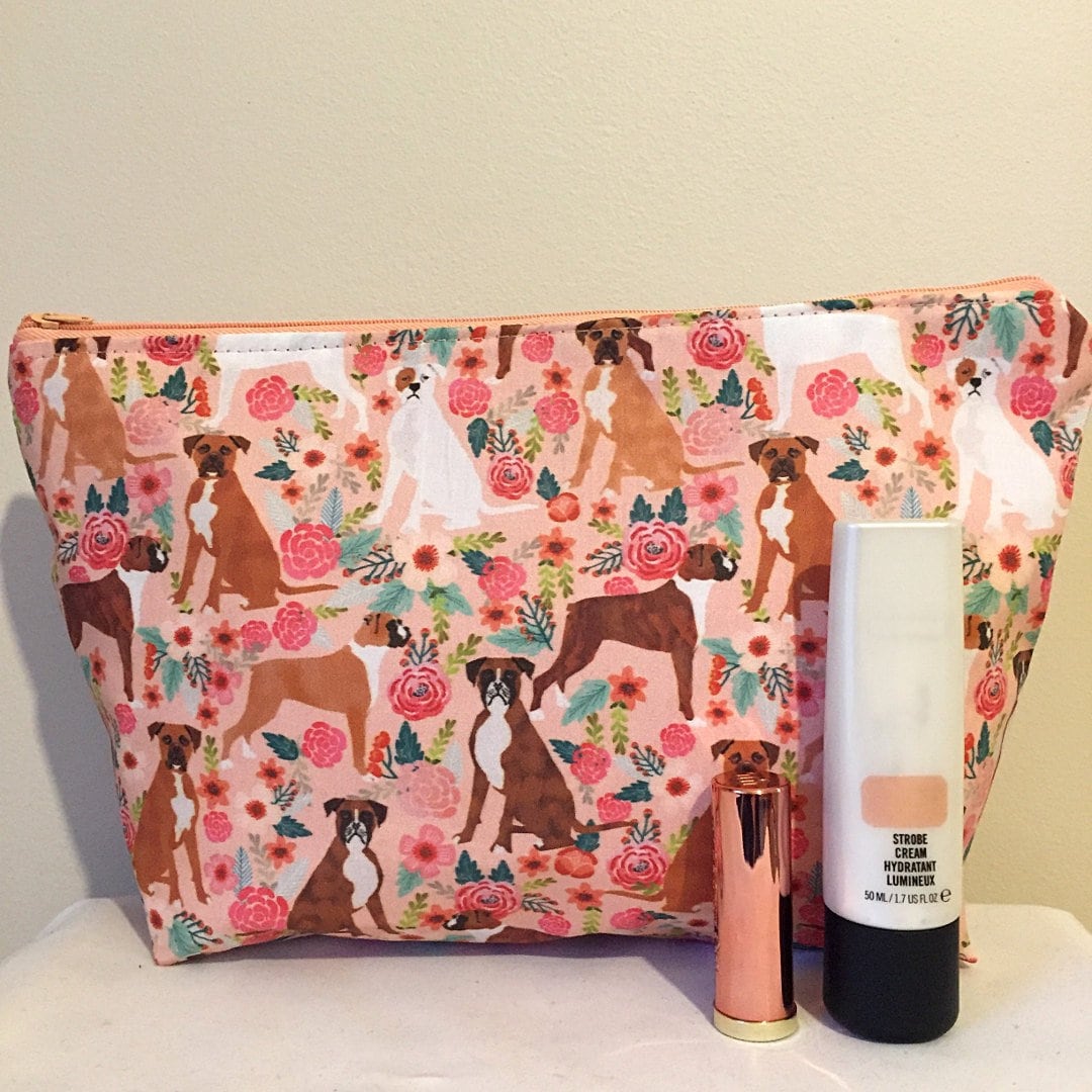 Boxer Dog Print Makeup/cosmetic Bag - Etsy