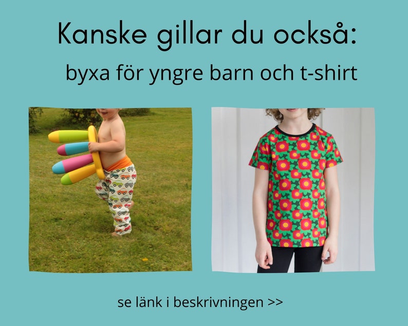 Pdf Sy-mönster Joggingbyxor Med Snöre Barn, Byxmönster Barn, Muddbyxor ...