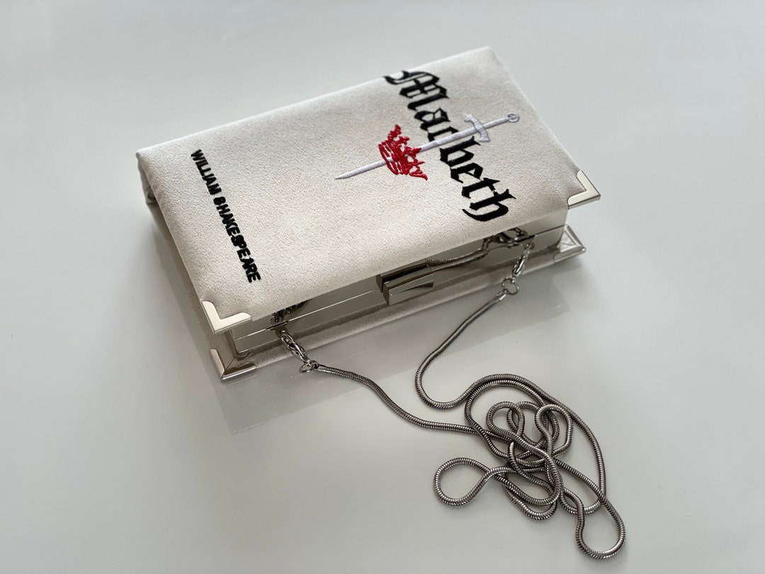 Embroidered Book Bag Clutch Purse Macbeth by William Shakespeare - Etsy