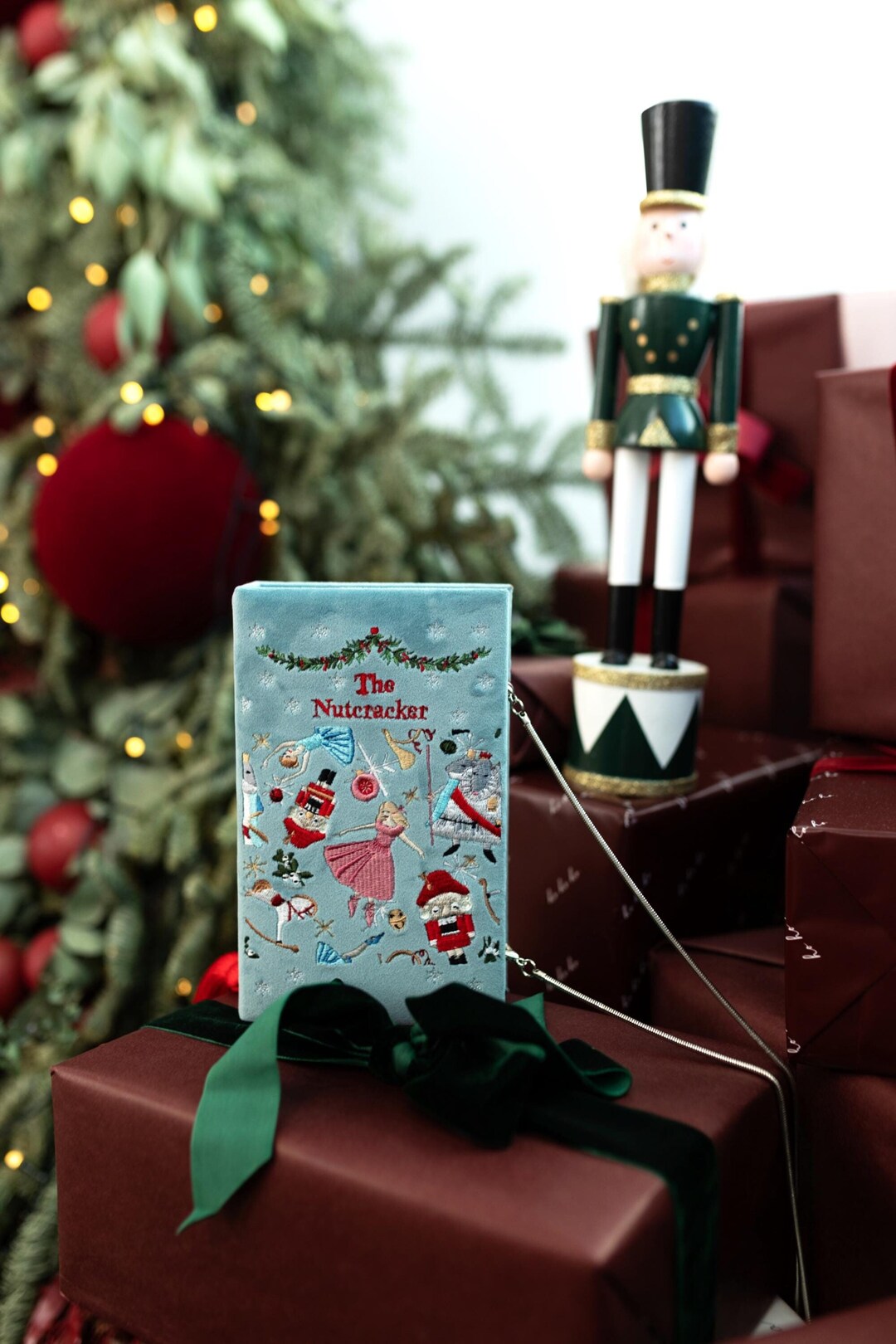 The Nutcracker, Embroidered Book Bag Clutch, Mint Velvet Silver Evening ...