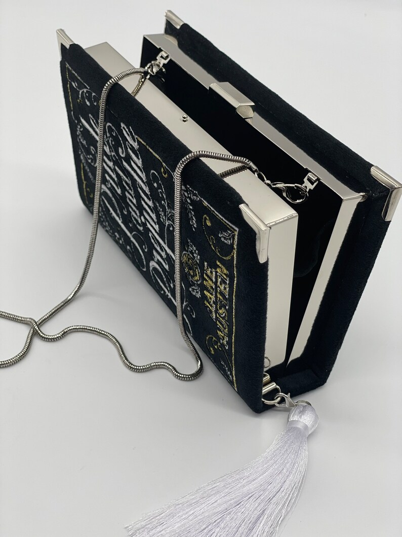 Embroidered Book Clutch Pride and Prejudice, Novelty Bag, Crossbody ...