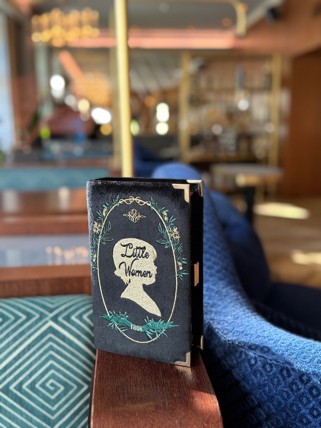 Book Clutch Purse, Embroidered Novelty Bag Little Women, Crossbody ...