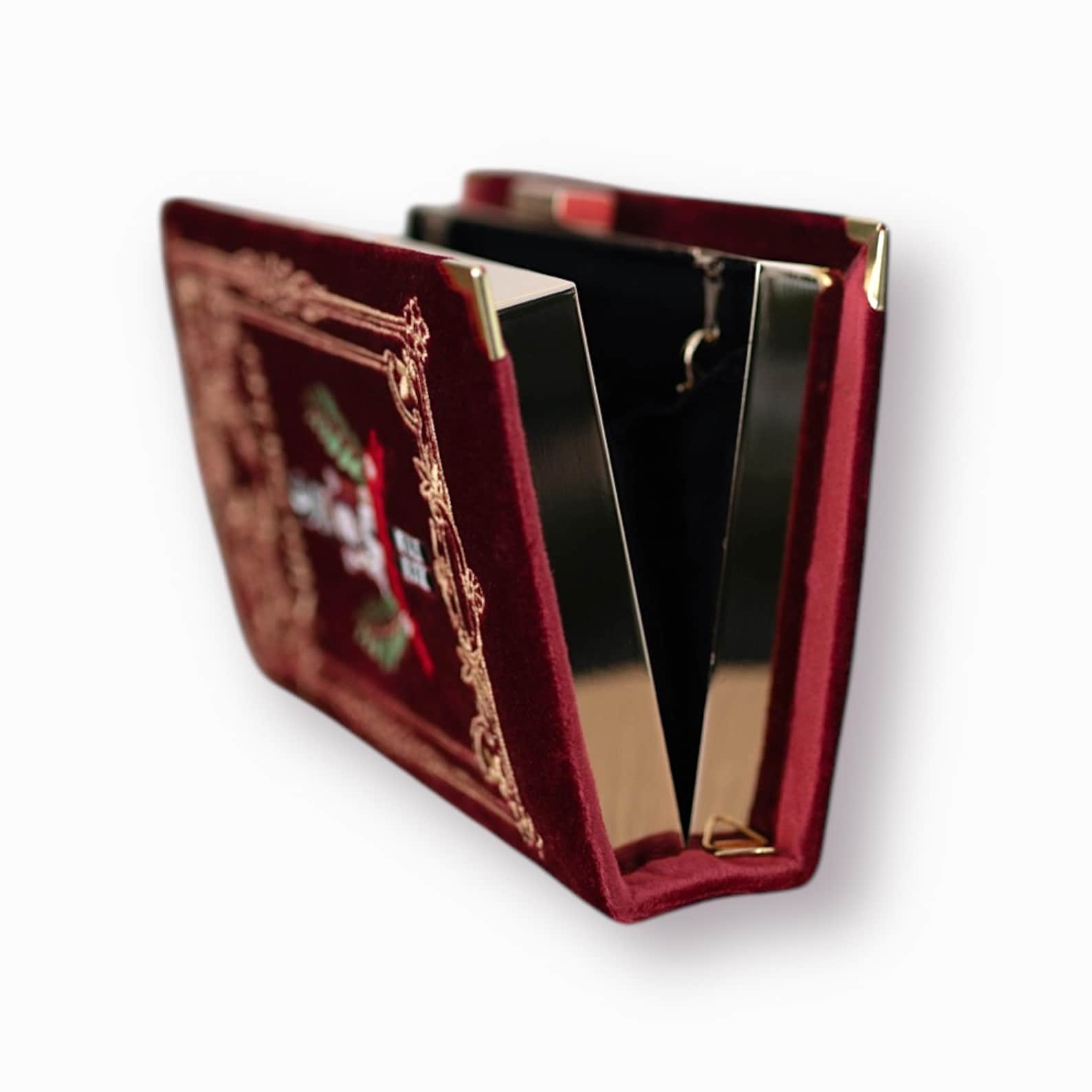 The Nutcracker, Embroidered Book Bag Clutch, Red Cocktail Evening Purse ...