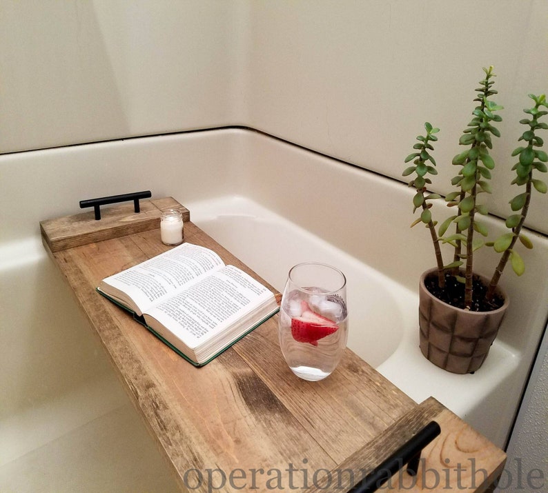 Rustic Bath Tray for Tub Add Style and Functionality to Your - Etsy