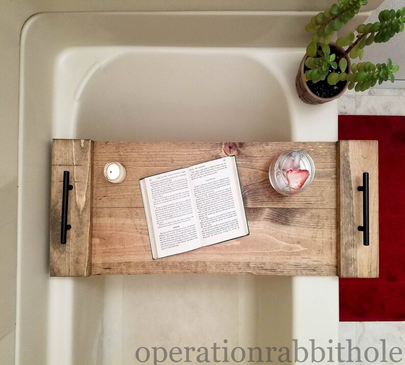 Rustic Bath Tray for Tub Add Style and Functionality to Your - Etsy