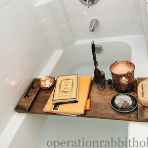 Rustic Bath Tray for Tub Add Style and Functionality to Your - Etsy
