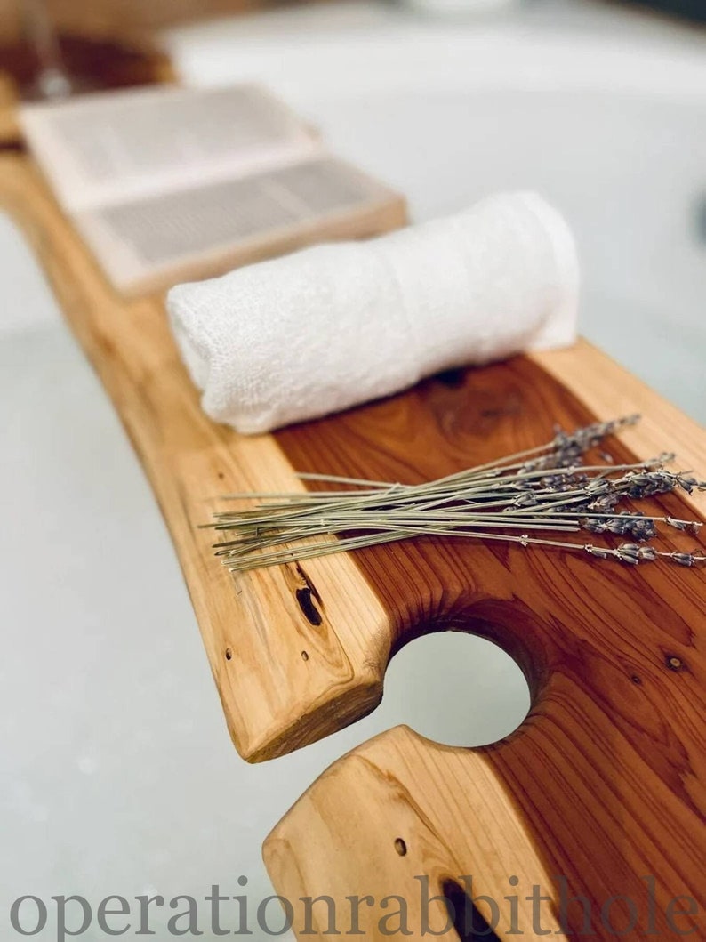 Rustic Bath Tray for Tub Add Style and Functionality to Your - Etsy