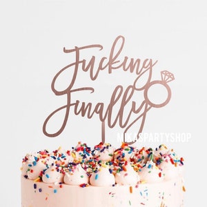 Fucking Finally Cake Topper Customized Wedding Cake Topper - Etsy