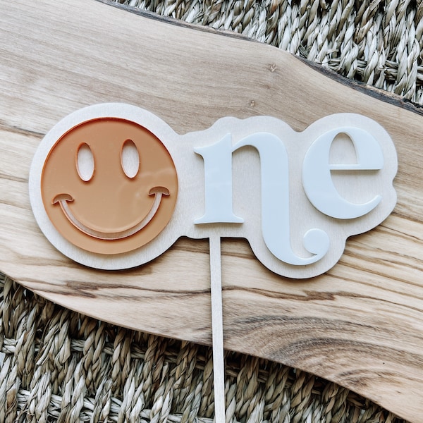 Smiley Face Cake Topper - Etsy