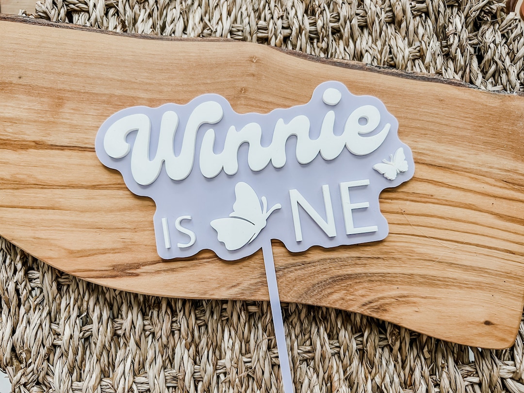 Double Layer Cake Topper Name and Age Cake Topper Butterfly - Etsy