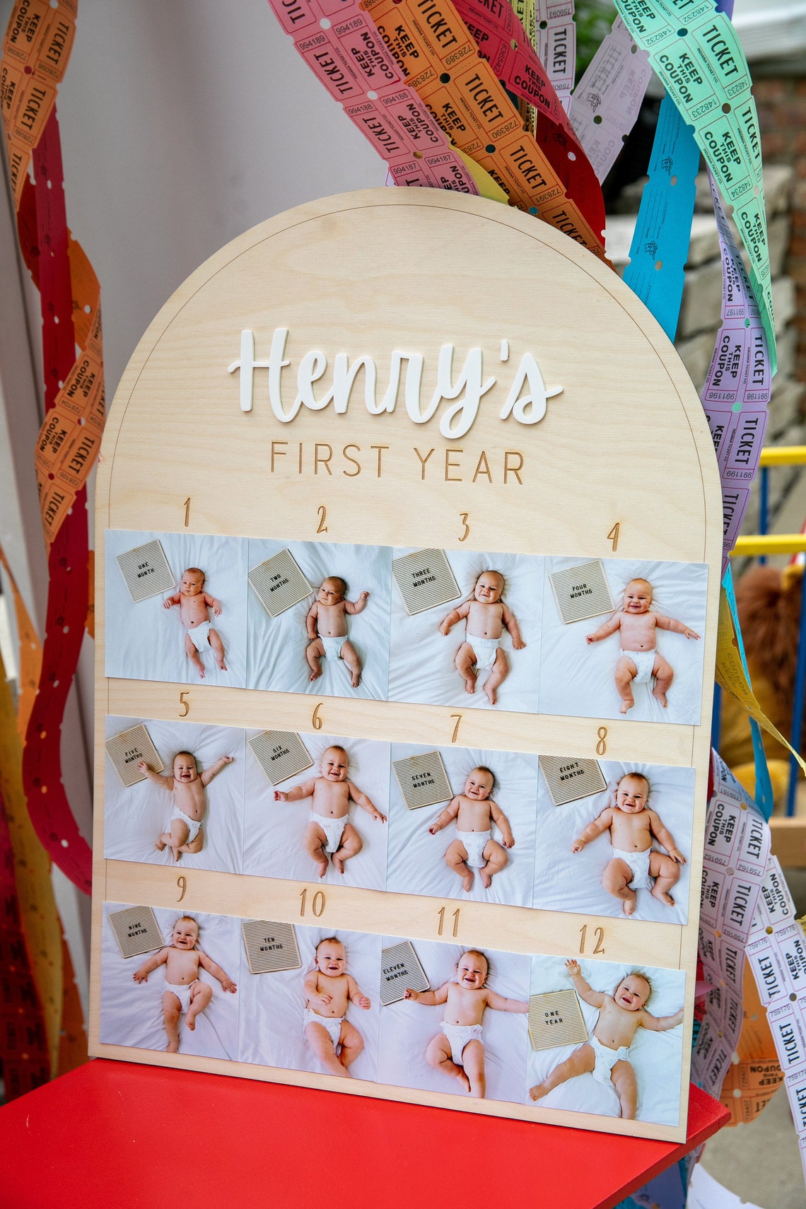 One Year of Board First Year Photo Banner Monthly Photo - Etsy