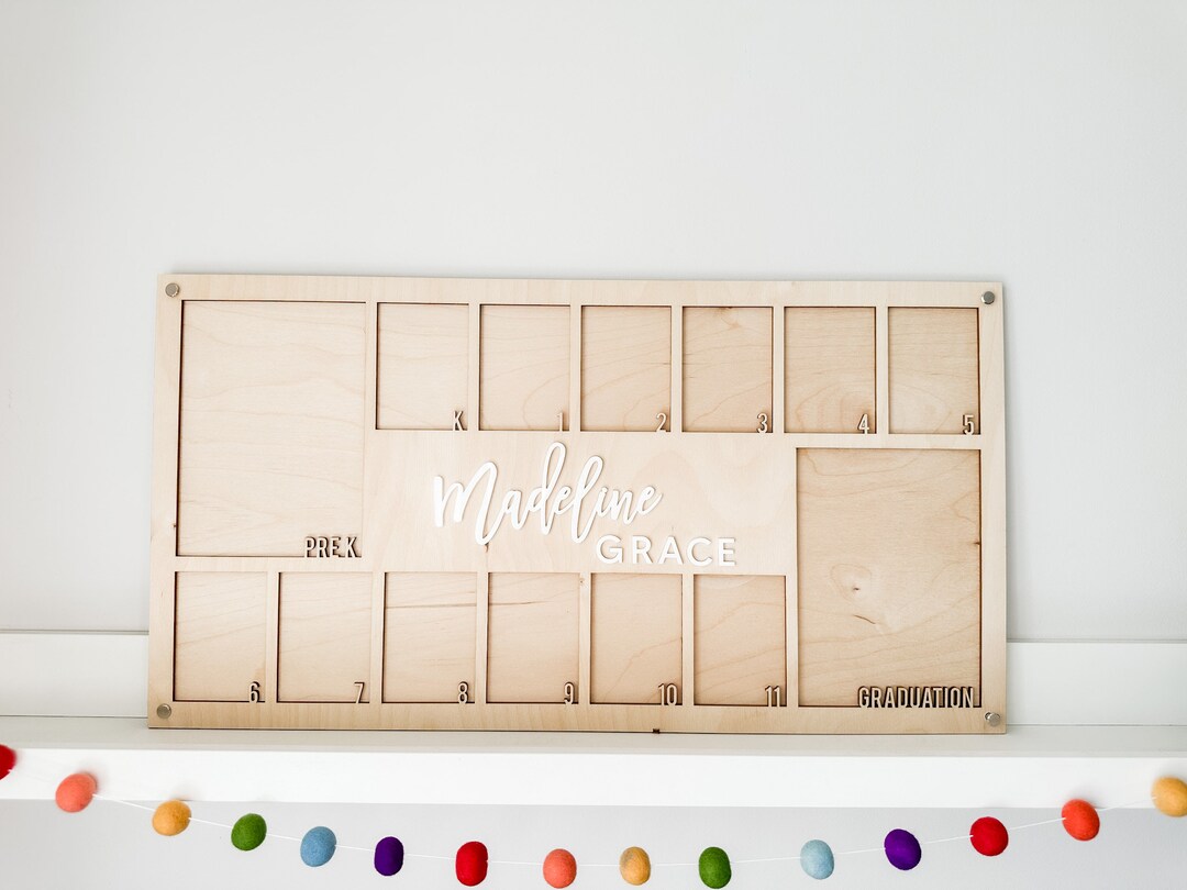 Large School Years Photo Frame, Graduation Picture Frame, Kids School ...