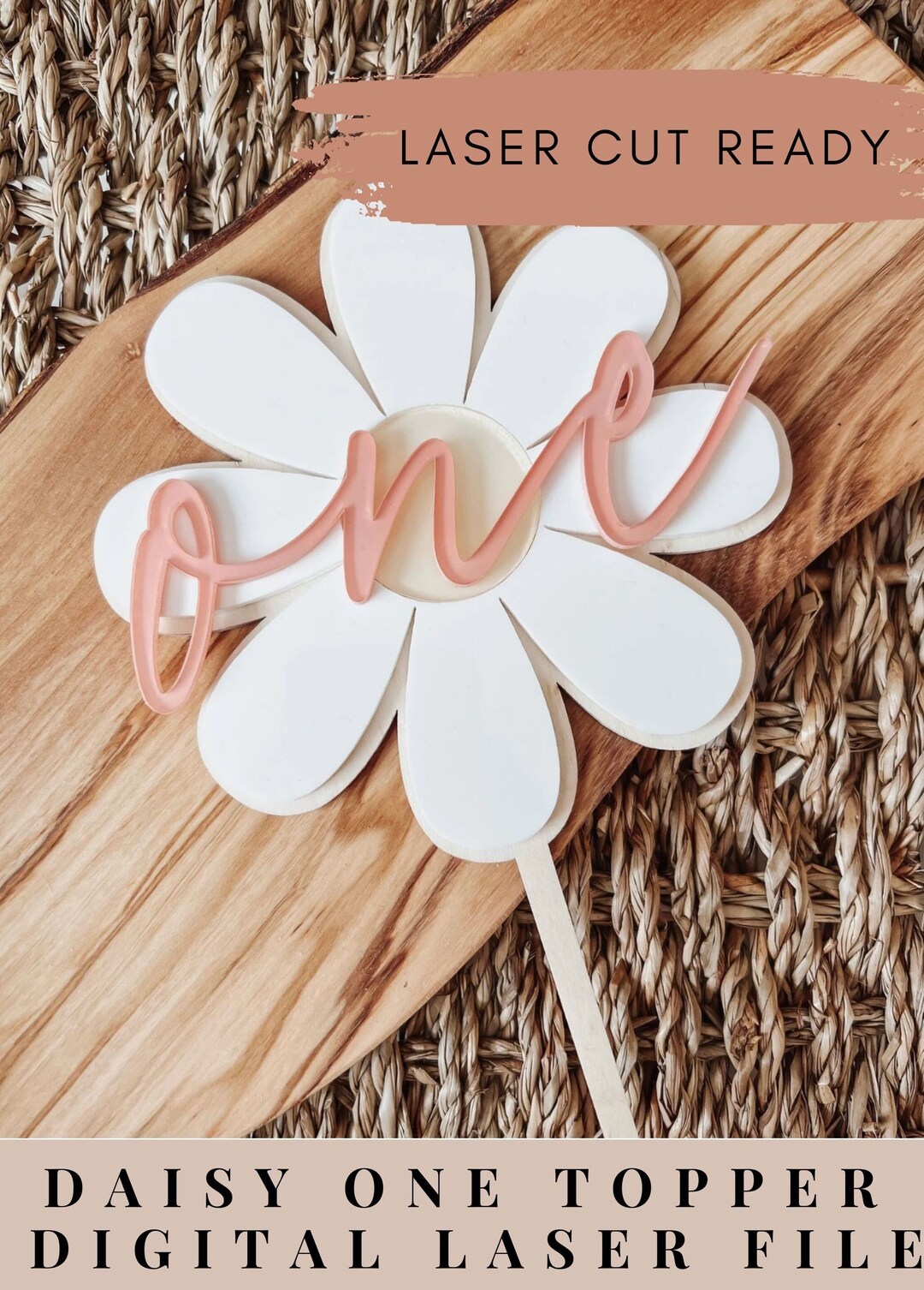 Daisy One Topper Laser Cut File, Daisy Topper Glowforge, Daisy Topper ...