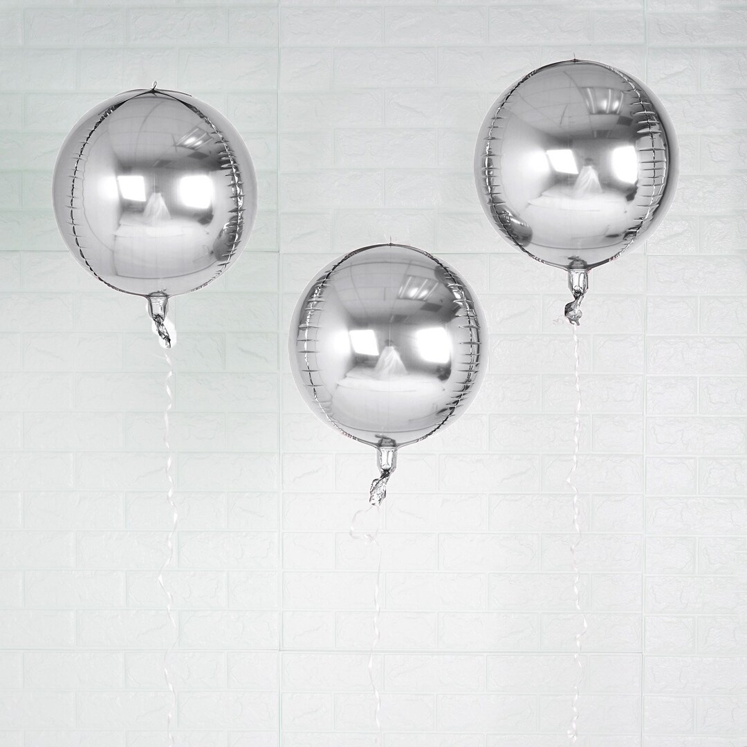 Silver Balloon Silver Ball Balloon Metallic Silver Balloon Wedding ...