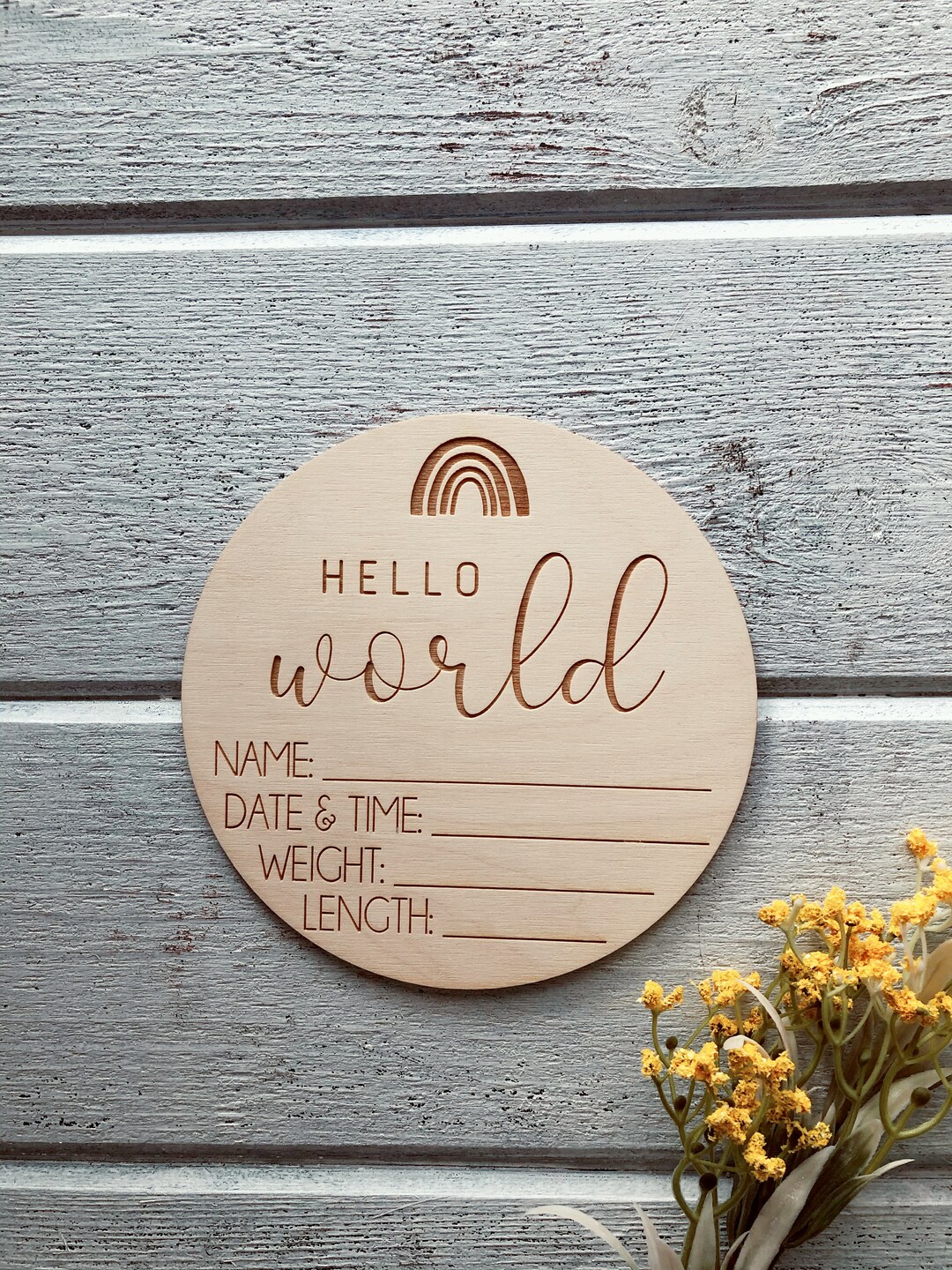 Hello World Baby Announcement Birth Announcement Newborn Announcement ...