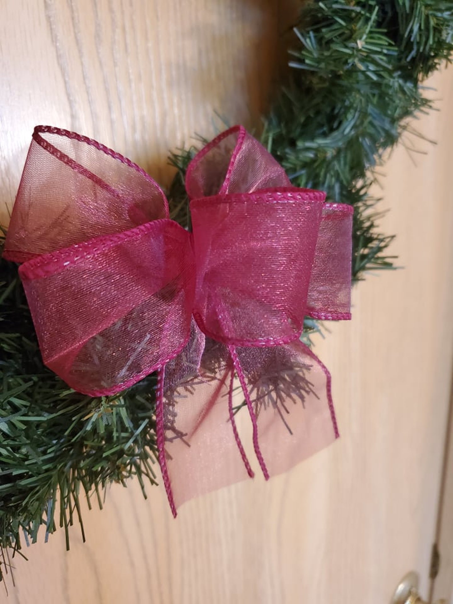 Organza Sheer Ribbon Bow Handmade Premade Bow Wreath Bow - Etsy