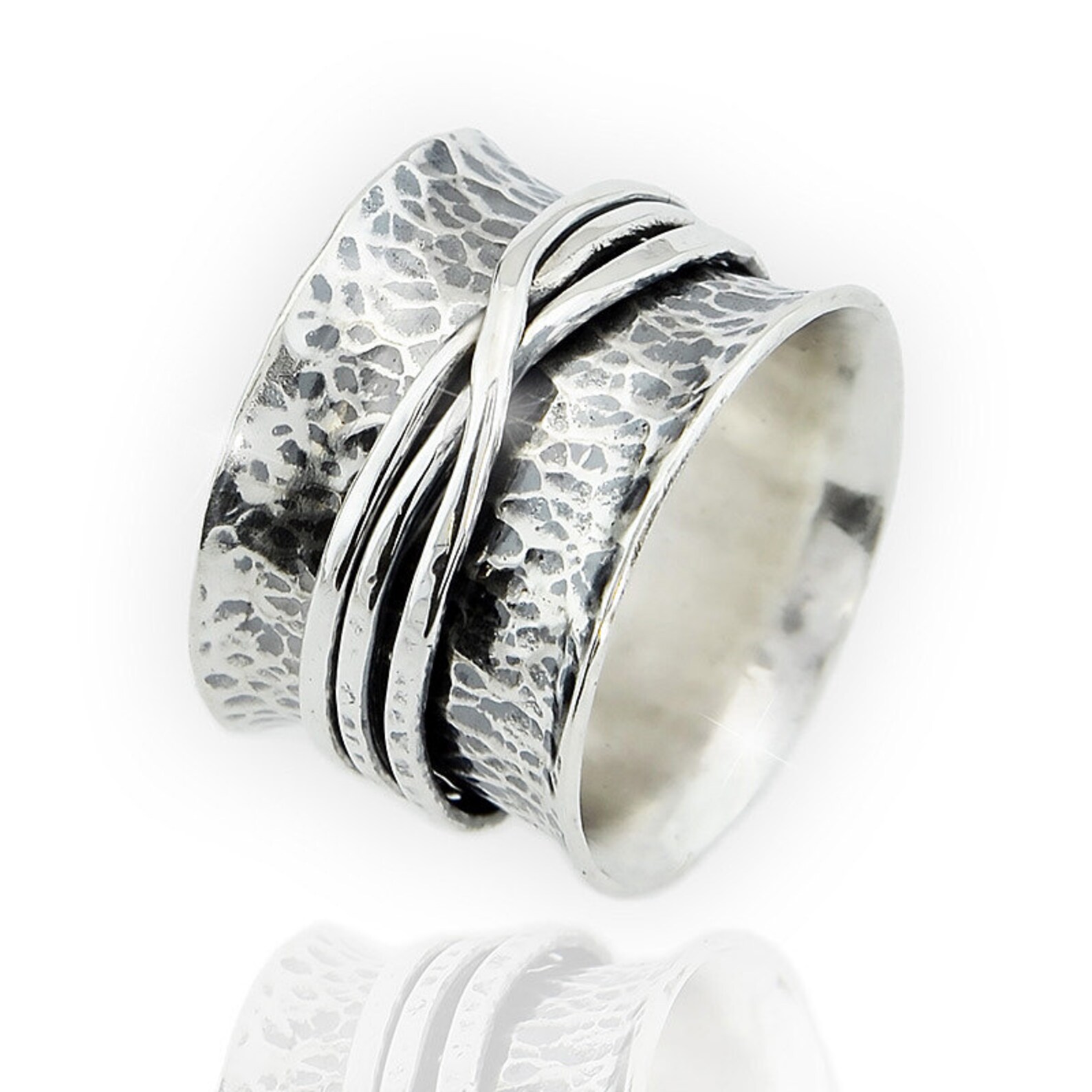 Sterling SILVER SPINNER RING - Etsy