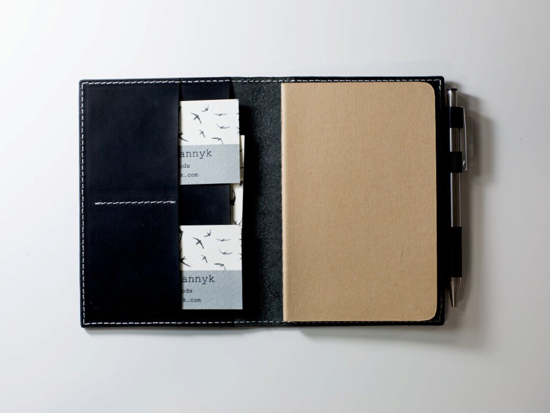 Leather Journal Case With Pockets and Pen Holder , Milwaukee Leather ...